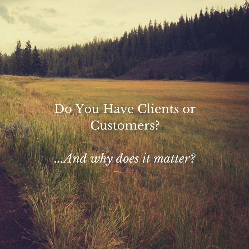 Do You Have Clients or Customer? And, Why Does it Matter